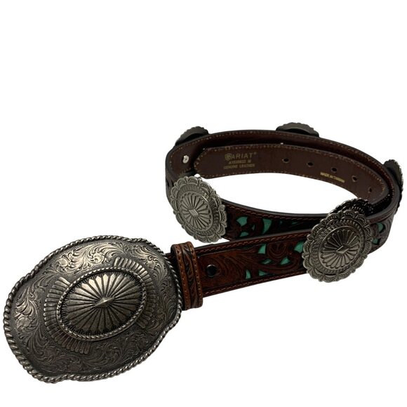Ariat | Accessories | Ariat Womens Concho Belt Turquoise Underlay ...